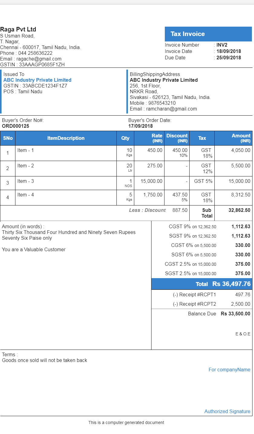 How can I customize Invoice Printout in Output Books? | GST Billing How can I customize Invoice Printout in Output Books? | GST Billing